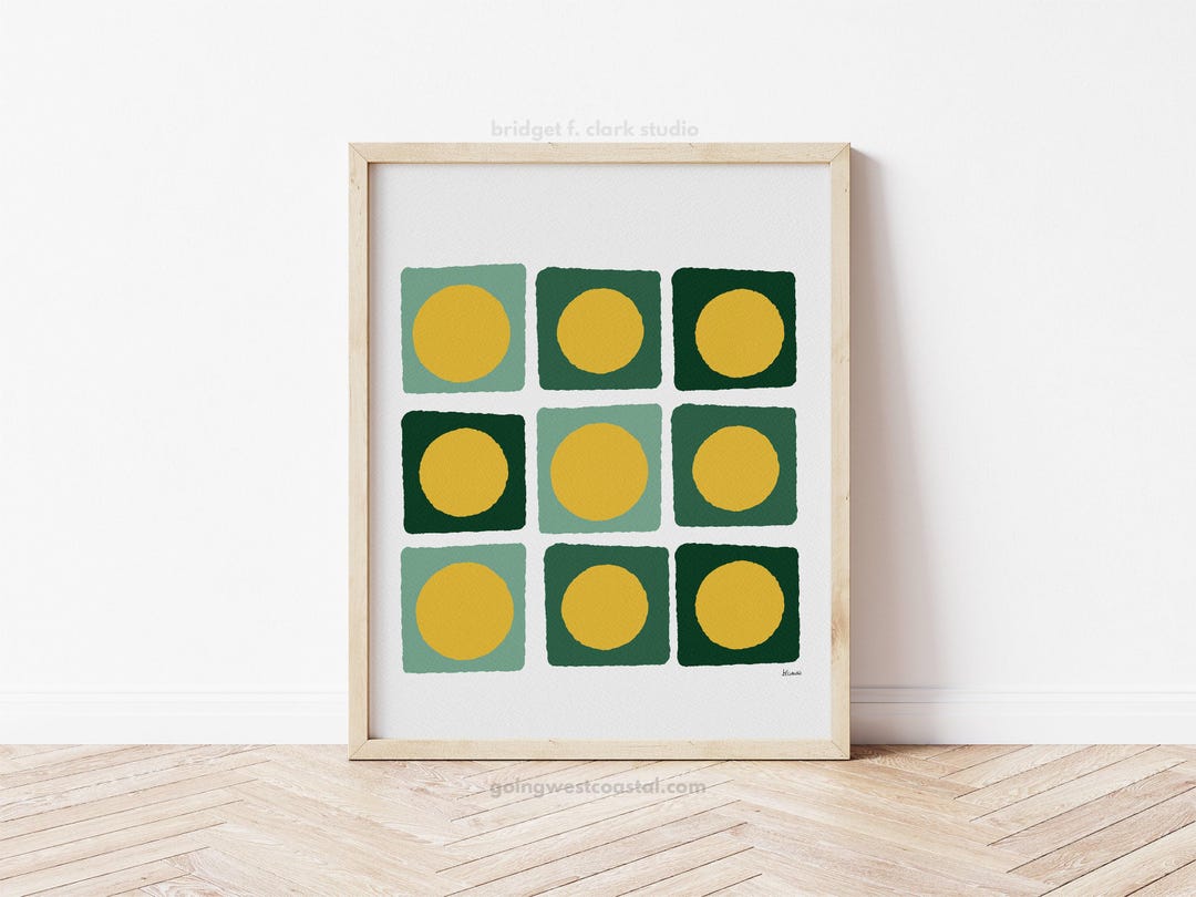 Mid Century Modern Printable Wall Art, Geometric Wall Art Printable ...