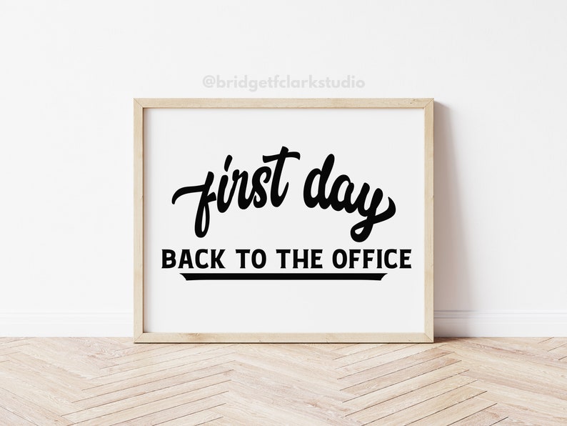 Back to the Office Sign Printable, Back to the Office Instant Download ...