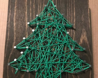 String and Nail Art Christmas Tree - Etsy