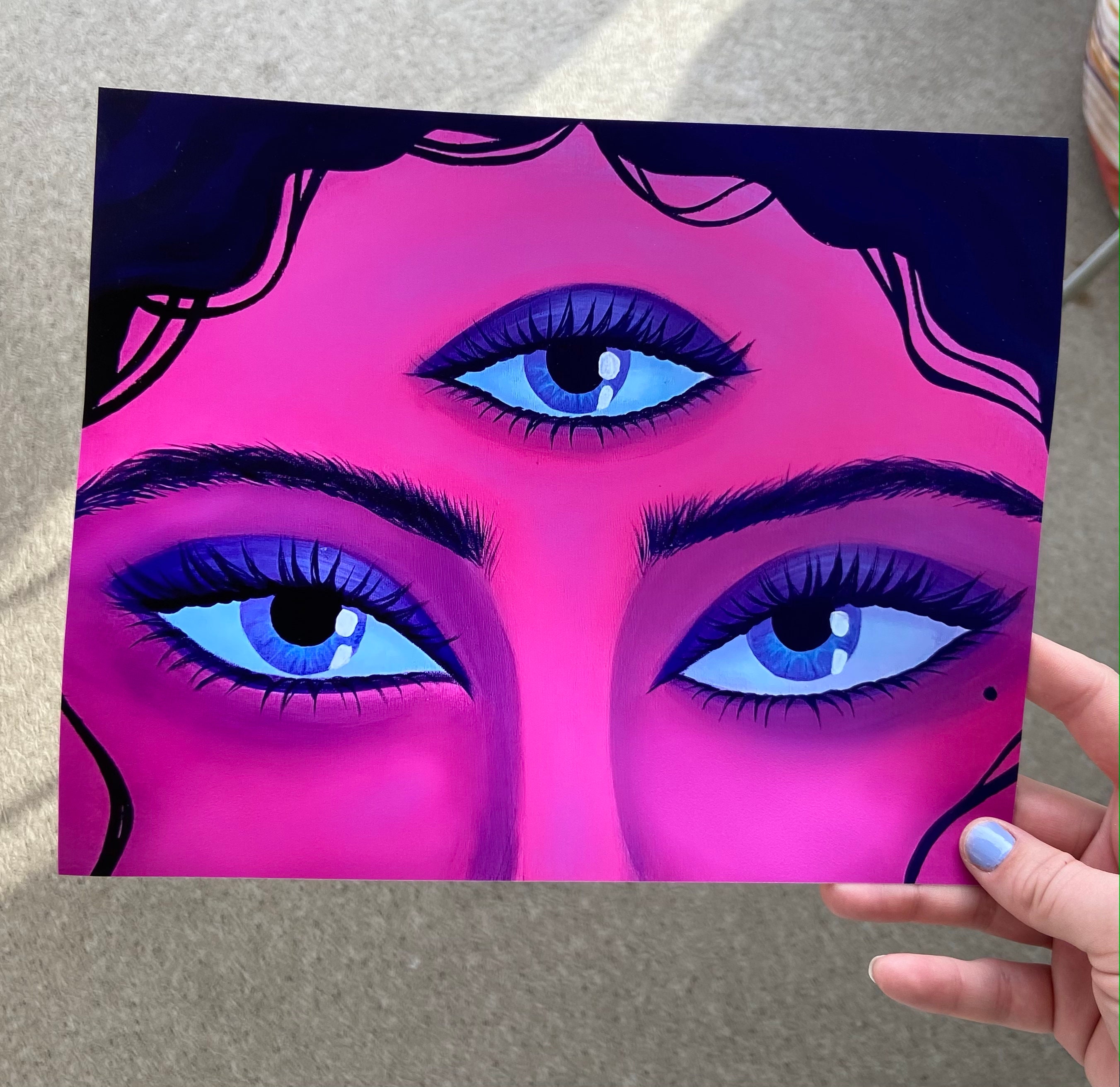 Third Eye Alien Girl Art Print - Etsy UK