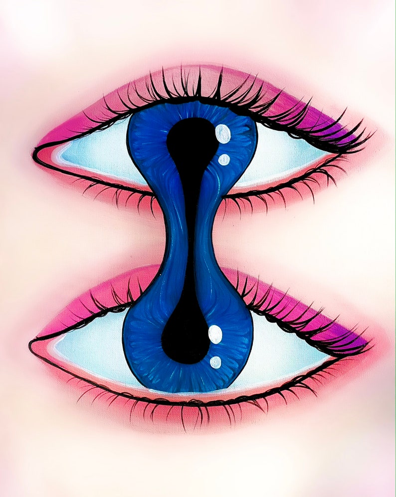 Trippy Eye Art Print - Etsy
