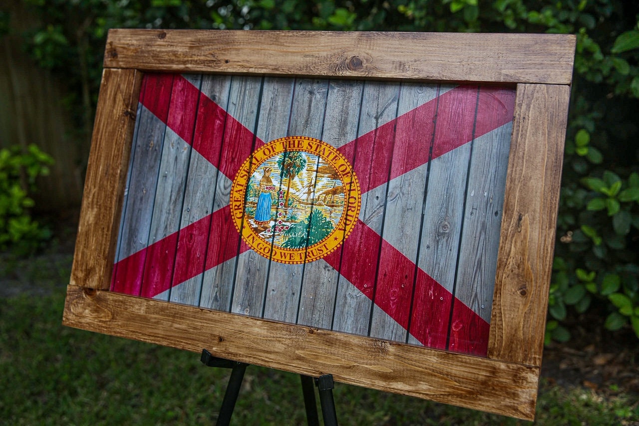 Florida State Flag Sign - Etsy