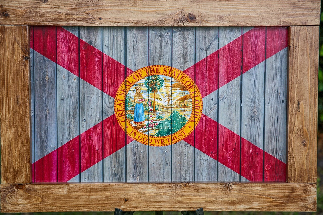 Florida State Flag Sign - Etsy