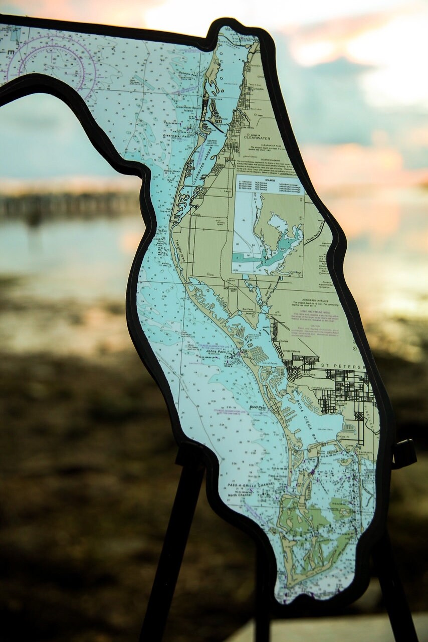 Florida Nautical Chart Sign - Etsy