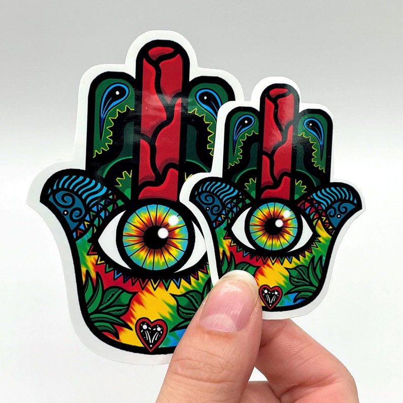 Hamsa Vinyl Sticker, Symbol Sticker, Chakra Sticker - Etsy