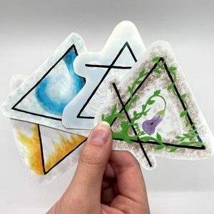 Alchemy 4 Elements Vinyl Stickers, Set of 4 - Etsy