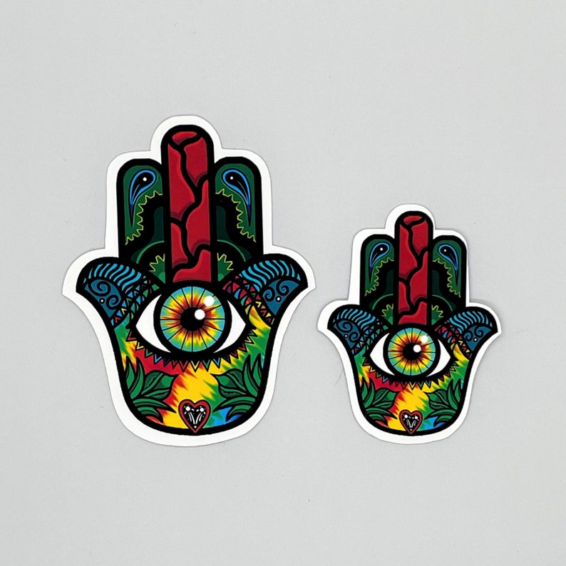 Hamsa Vinyl Sticker, Symbol Sticker, Chakra Sticker - Etsy