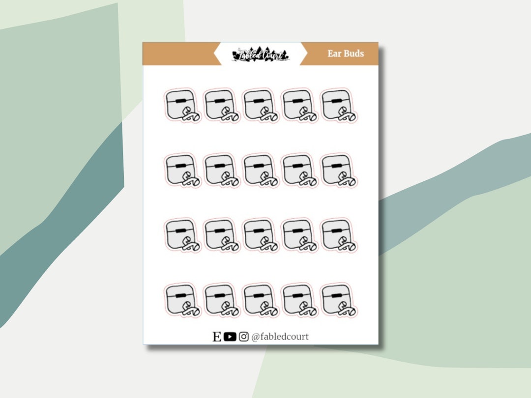Ear Pods | Hand Drawn | Planner Doodle Stickers - Etsy