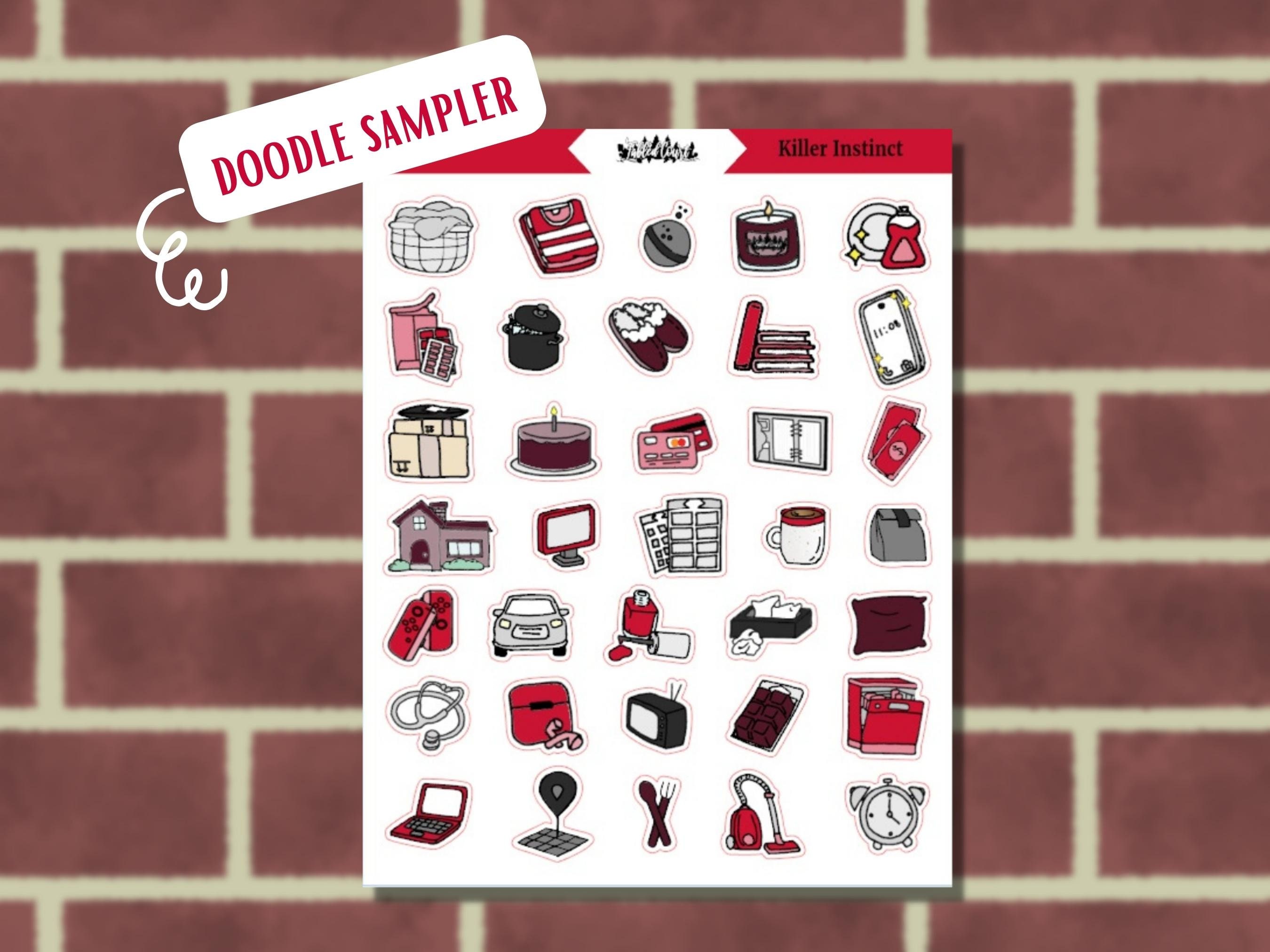 Weekly Kit || Killer Instinct || VERTICAL Planner Stickers - Etsy