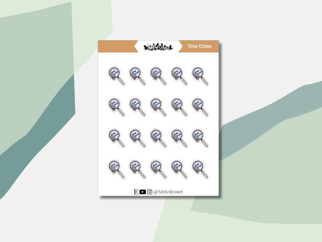 True Crime | Hand Drawn | Planner Doodle Stickers - Etsy