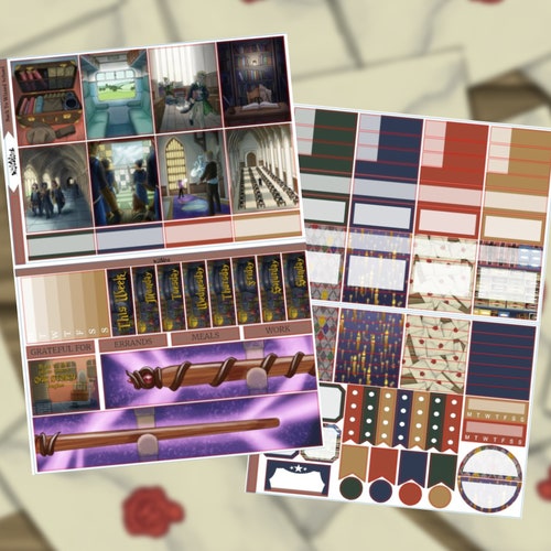 Wizard School I Weekly Printable Planner Stickers Erin - Etsy