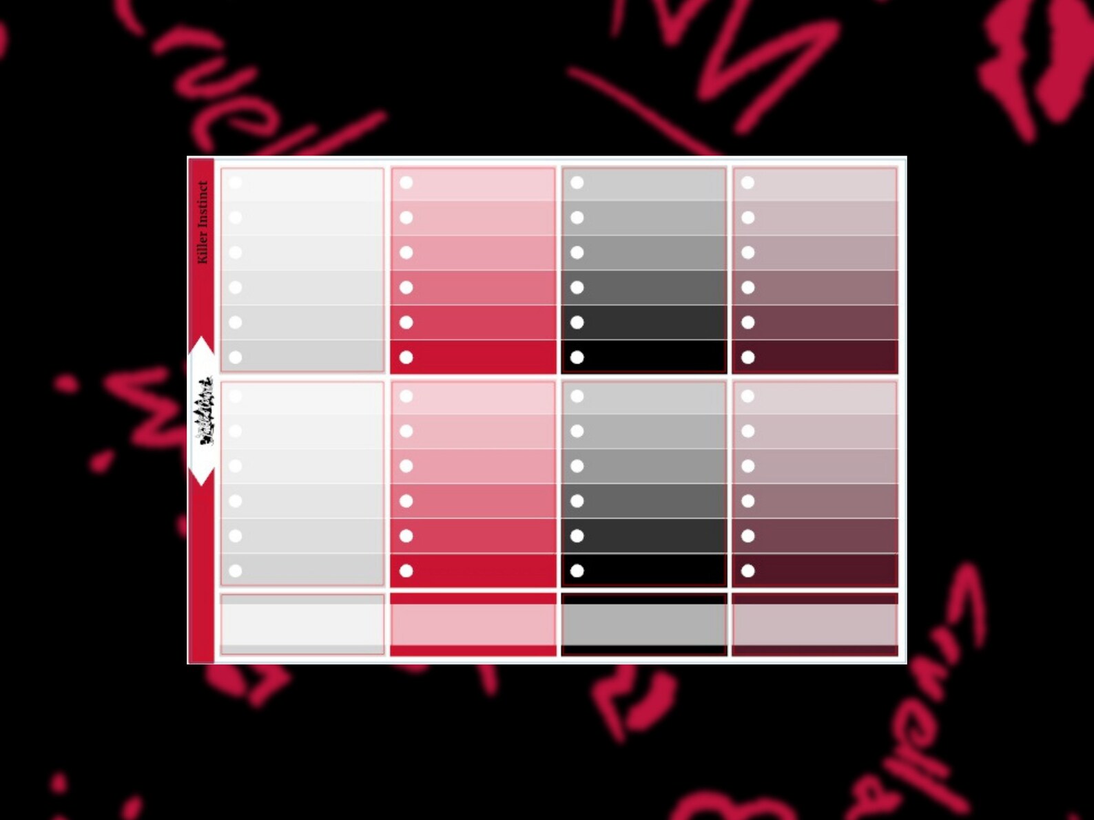 Weekly Kit || Killer Instinct || VERTICAL Planner Stickers - Etsy