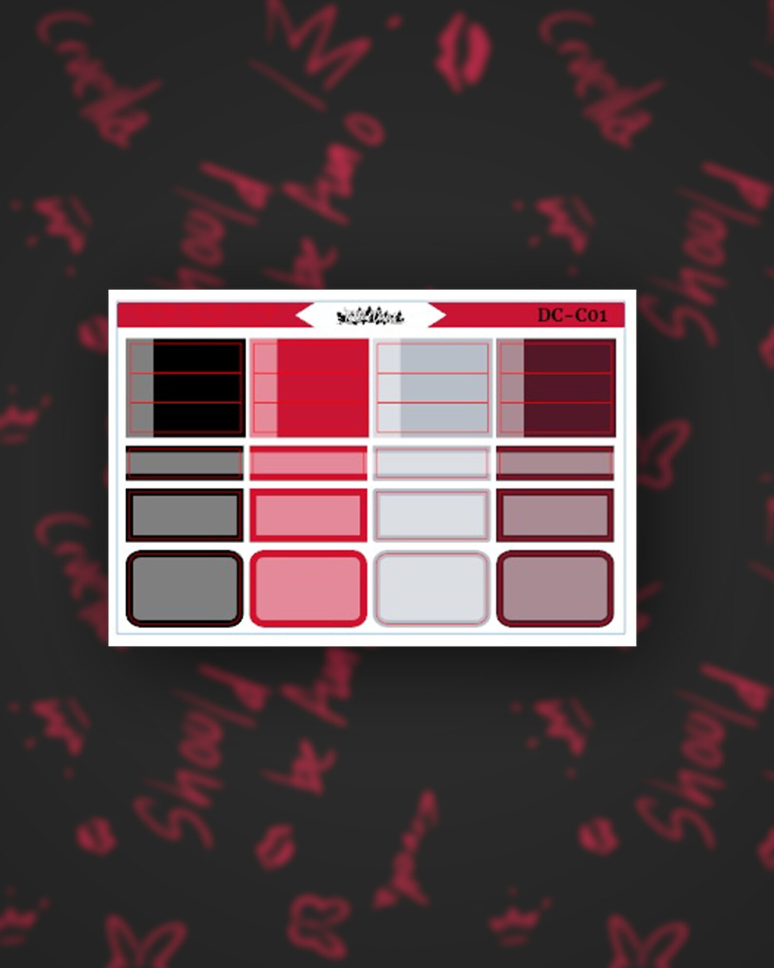 Weekly Kit Killer Instinct VERTICAL planner stickers | Etsy