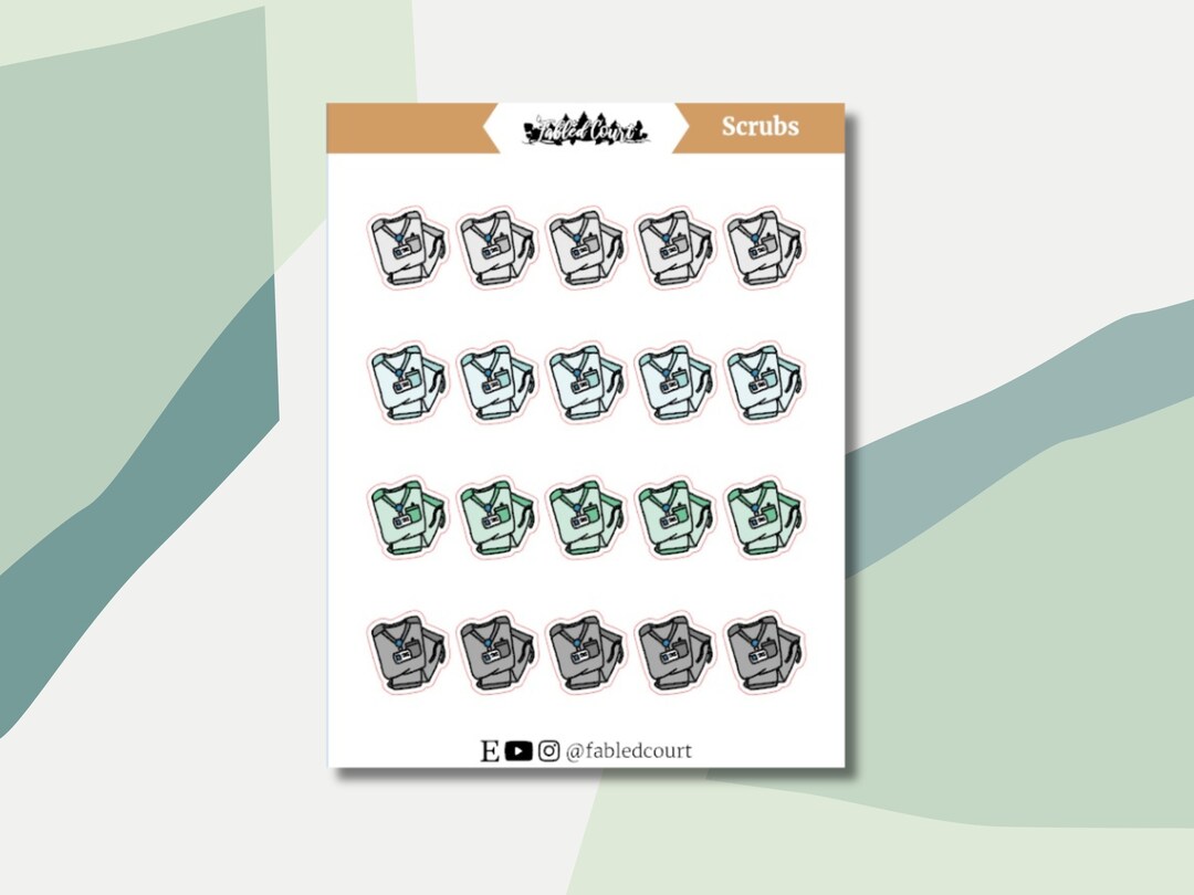 Scrubs | Hand Drawn | Planner Doodle Stickers - Etsy