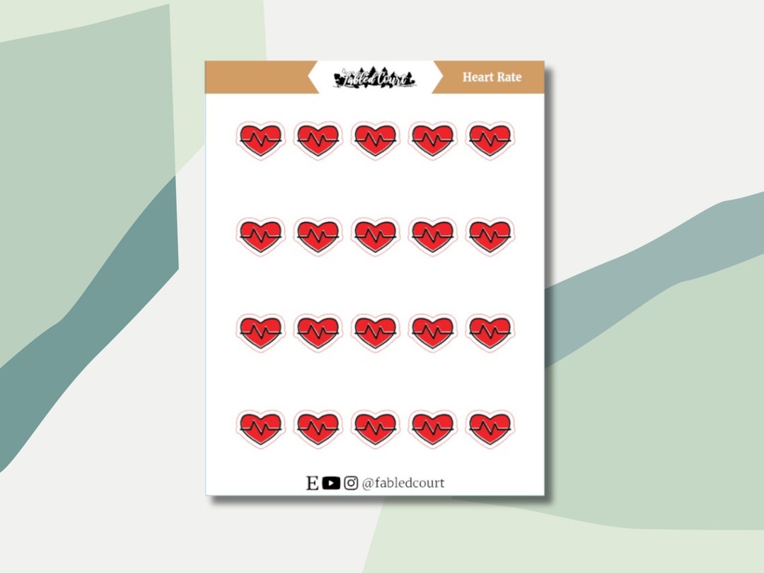 Heart Rate | Hand Drawn | Planner Doodle Sticker - Etsy