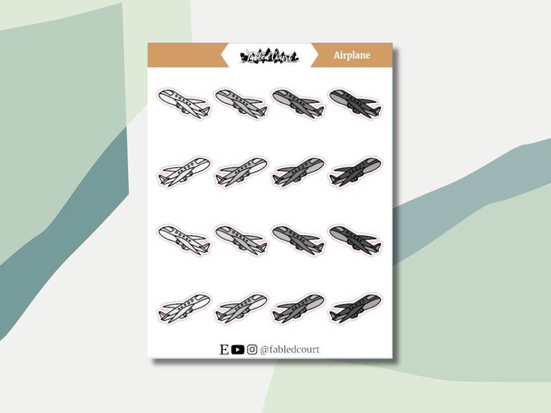 Airplane | Hand Drawn | Planner Doodle Stickers - Etsy