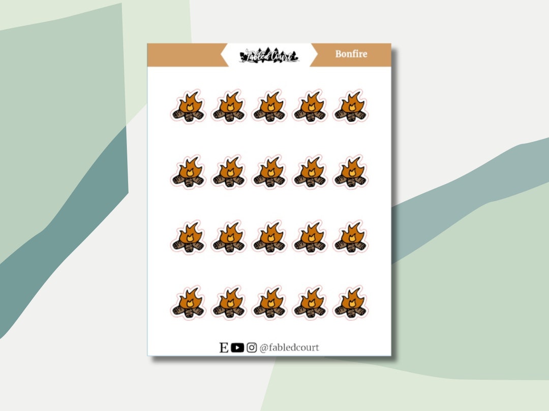 Bonfire | Hand Drawn | Planner Doodle Stickers - Etsy