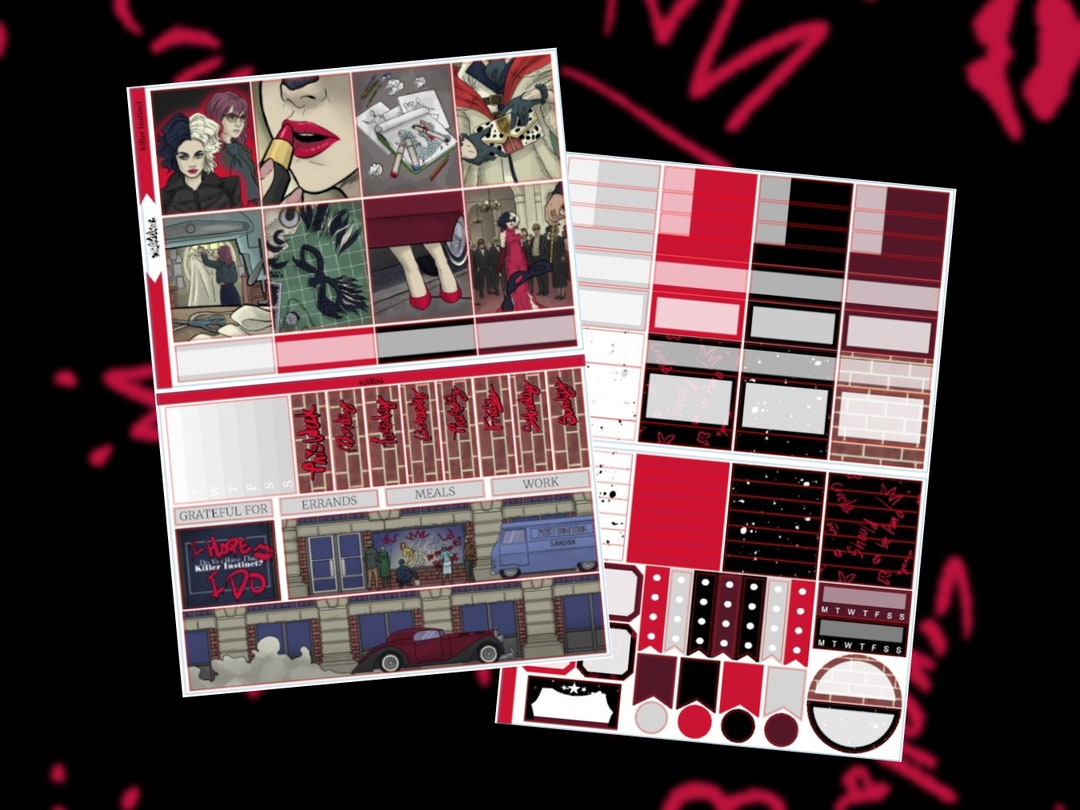 Weekly Kit || Killer Instinct || VERTICAL Planner Stickers - Etsy