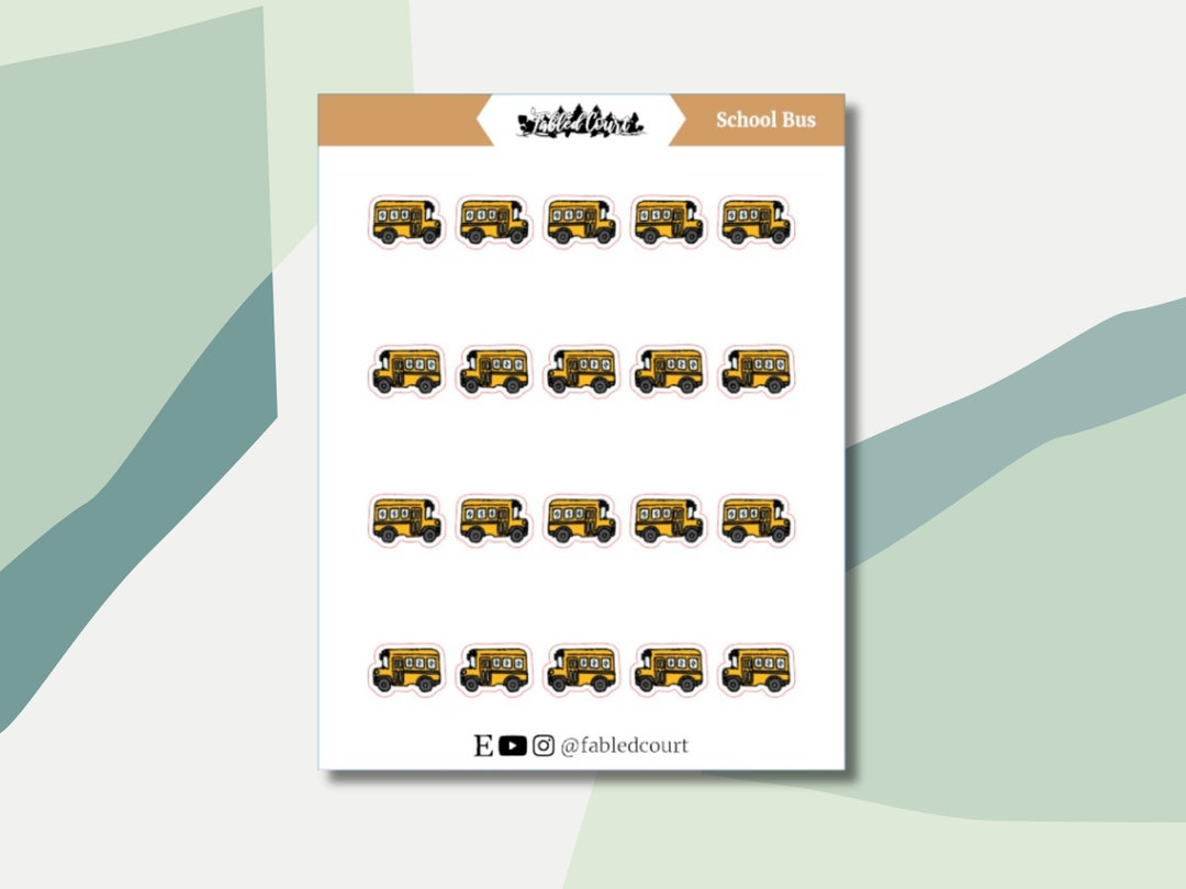 School Bus | Hand Drawn | Planner Doodle Stickers - Etsy