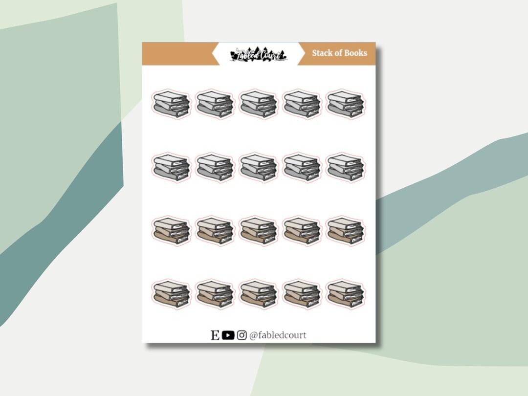 Stack of Books | Hand Drawn | Planner Doodle Stickers - Etsy