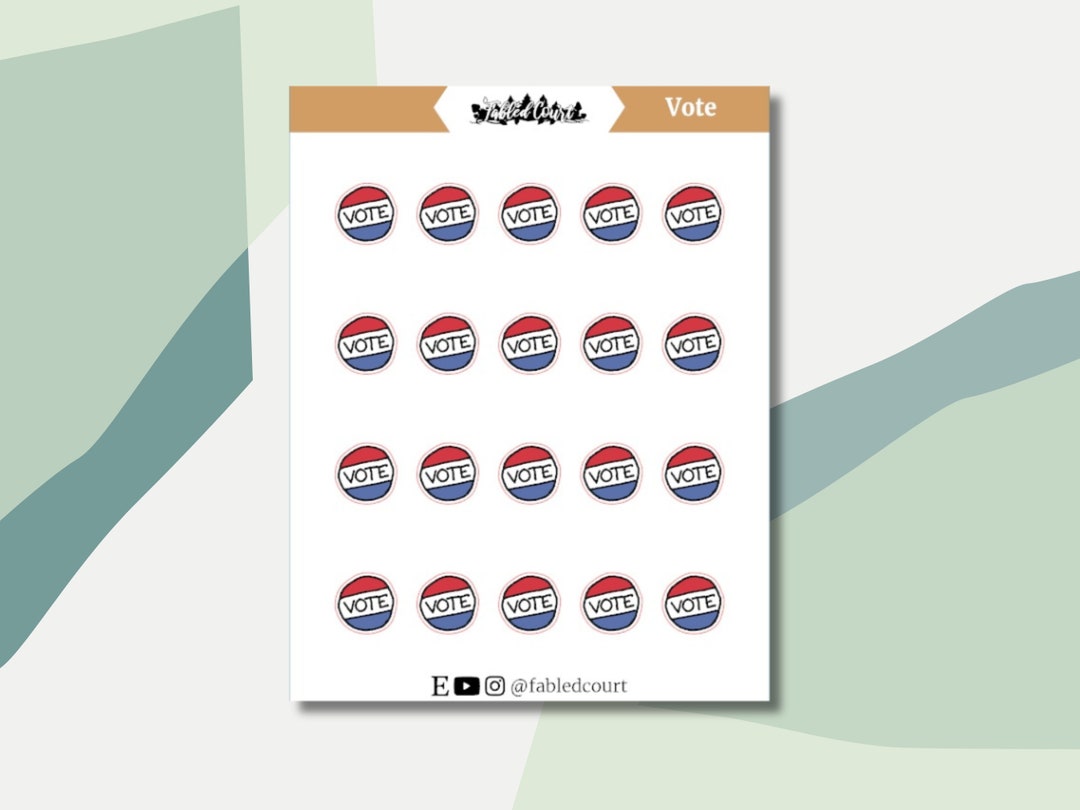 Vote | Hand Drawn | Planner Doodle Stickers - Etsy