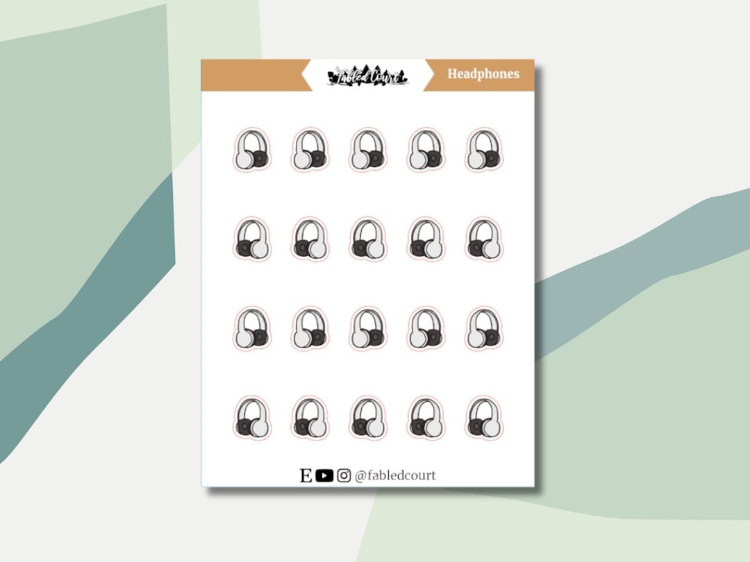 Headphones | Hand Drawn | Planner Doodle Stickers - Etsy