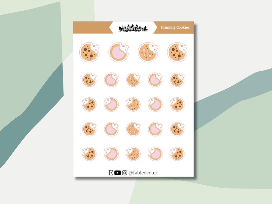 Crumbly Cookies | Hand Drawn | Planner Doodle Stickers - Etsy
