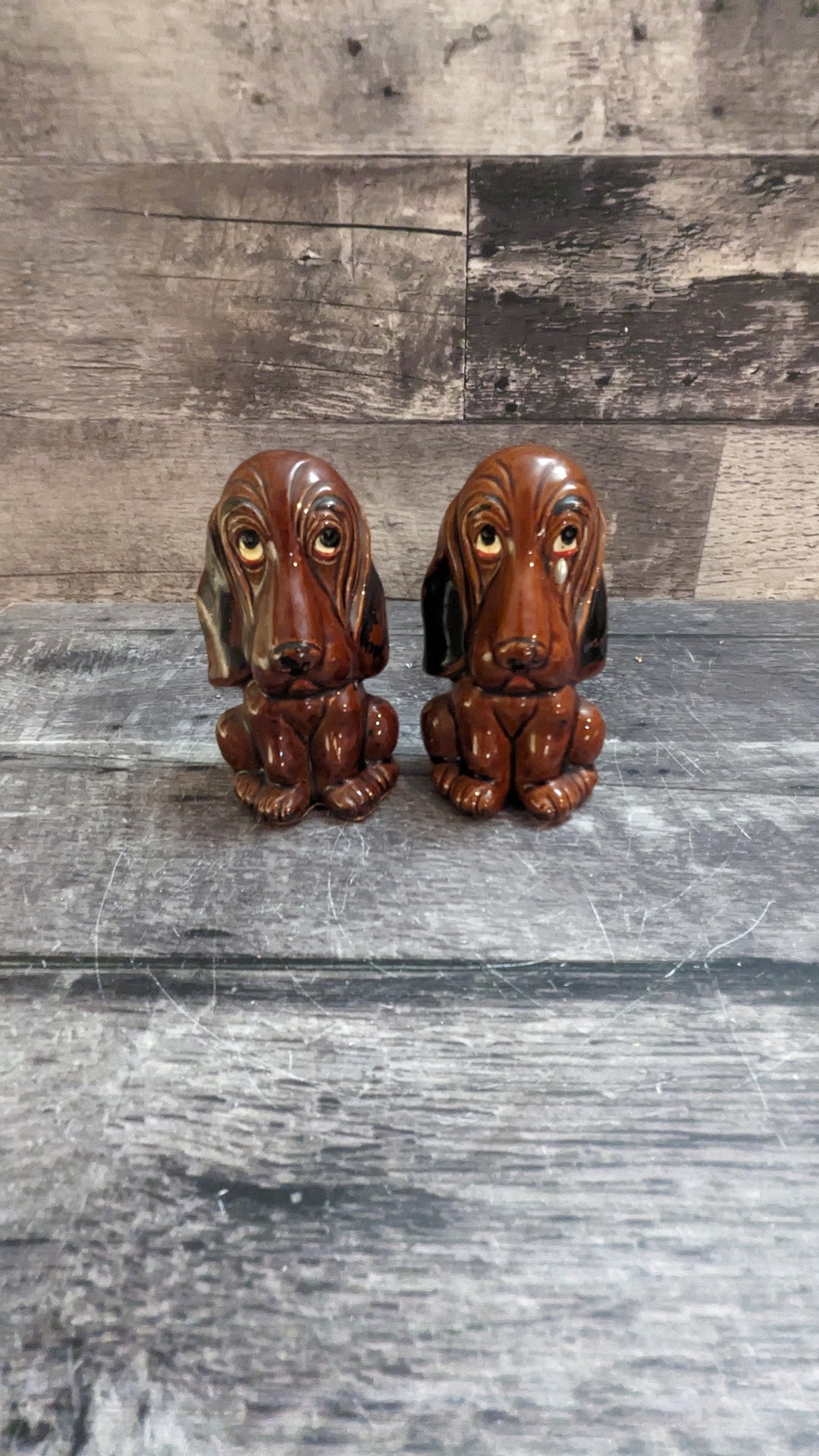Sad Hound Salt and Pepper Shakers - Etsy