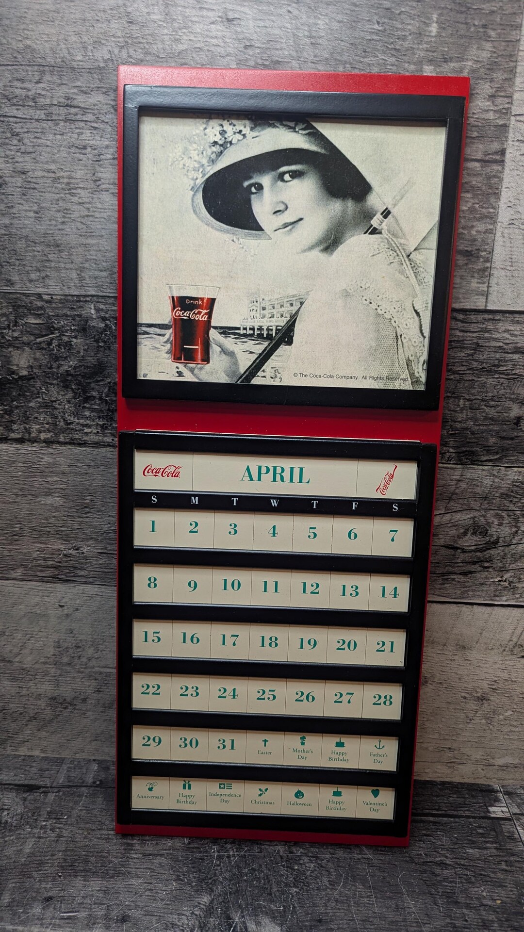 Coca Cola Perpetual Wall Calendar - Etsy