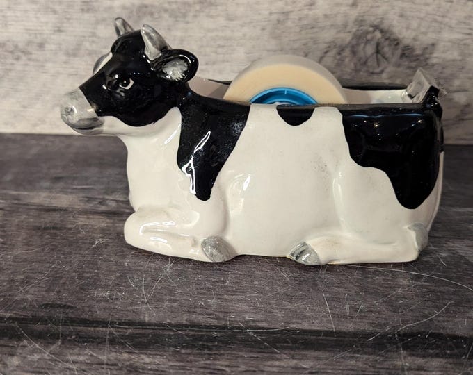 Otagiri Cow Tape Dispenser - Etsy