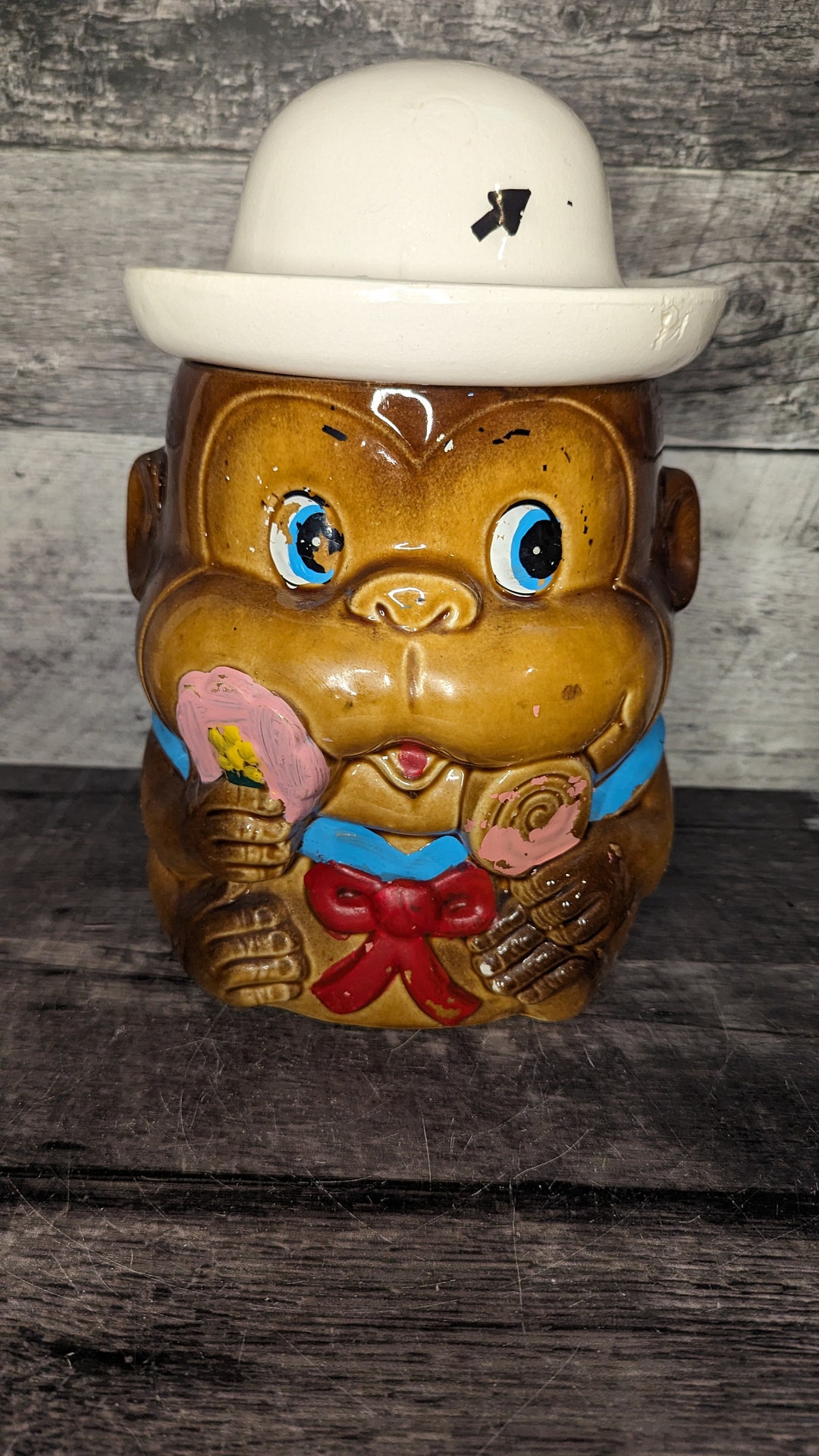 Midcentury Monkey Cookie Jar - Etsy