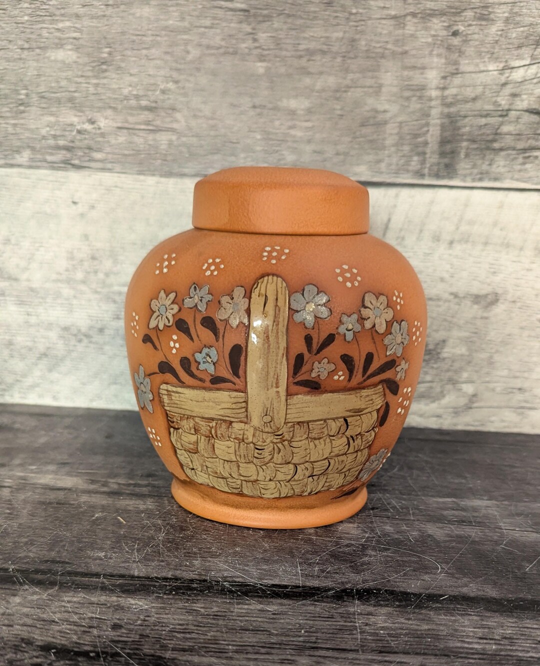 Vintage Red Clay Ginger Jar - Etsy