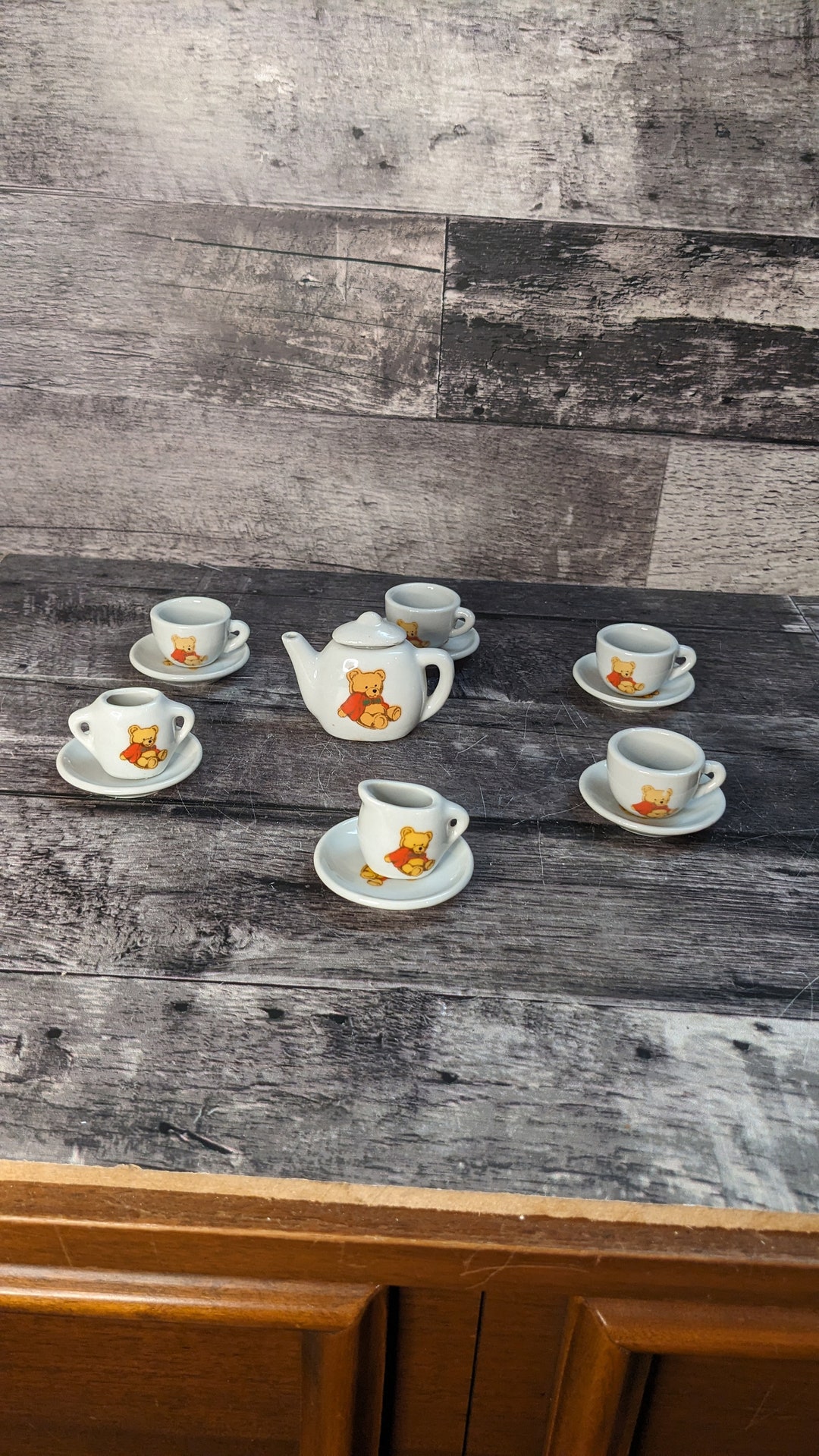Miniature Teddy Bear Tea Set - Etsy