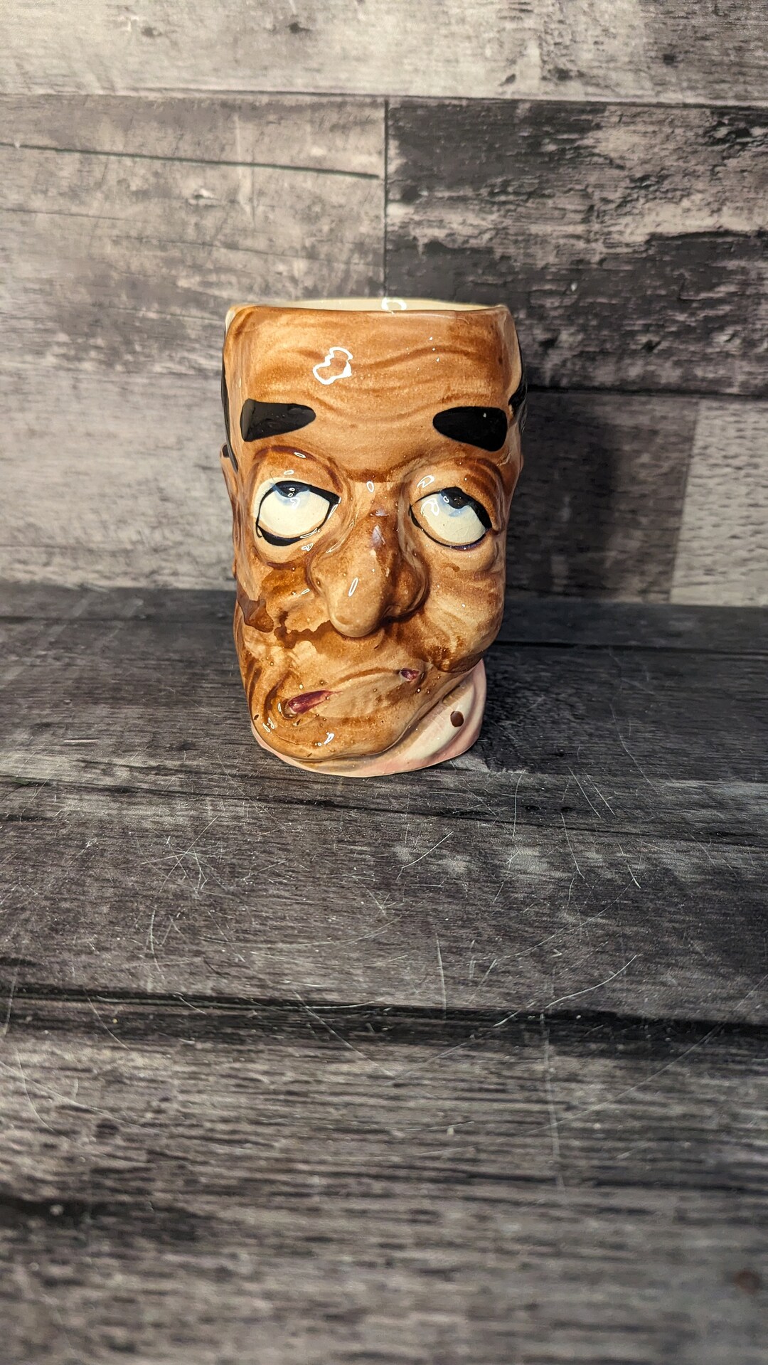 Occupied Japan Creepy Face Mug - Etsy