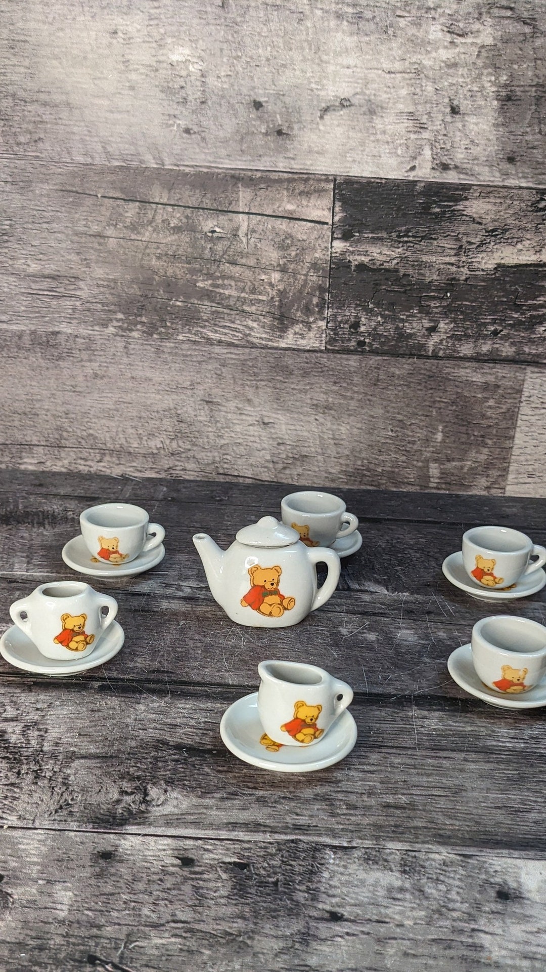 Miniature Teddy Bear Tea Set - Etsy