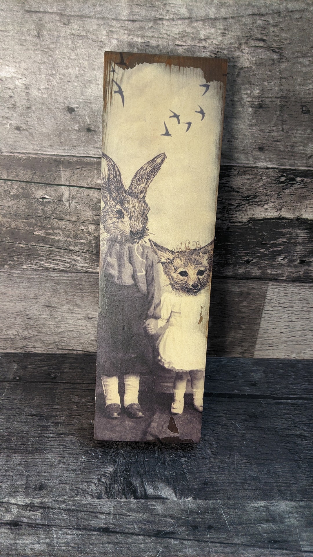 Cute and Quirky Wooden Transfer Art - Etsy