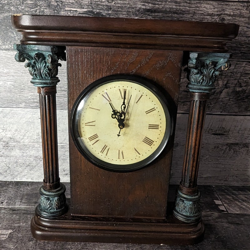 Wood Mantle Clock - Etsy