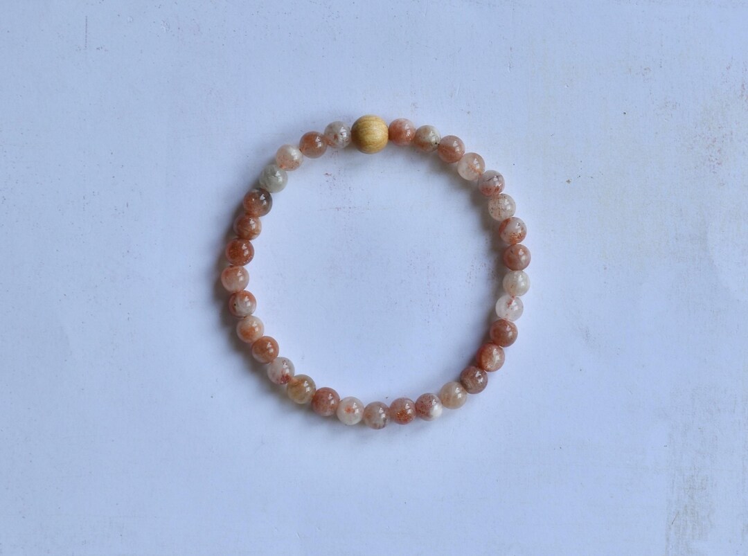Arusha Sunstone and Palo Santo Bracelet/ Stretch Bracelet/ Reiki ...