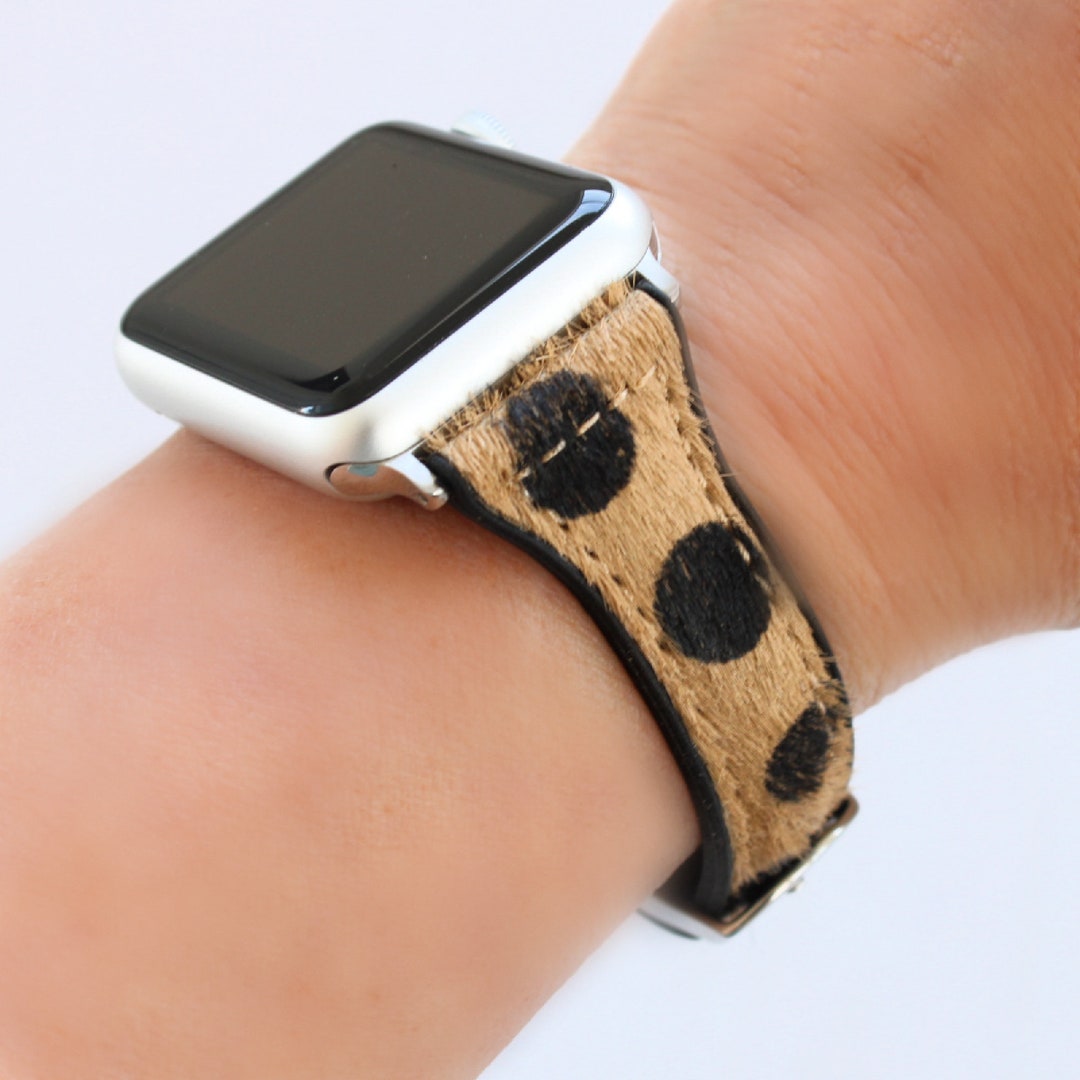 Handmade Cow Print Watch Band Compatible With Apple Watch - Etsy