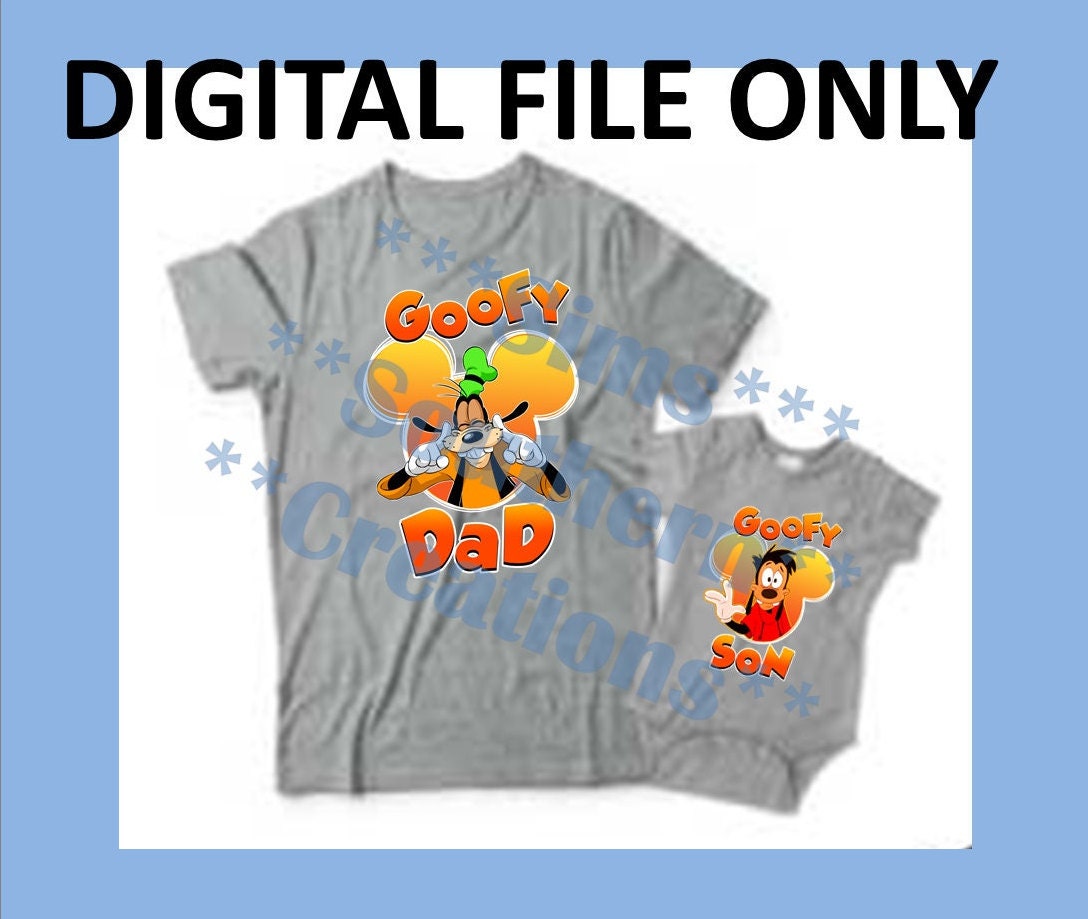Goofy Father Son Matching Design PNG FILE ONLY Instant Download - Etsy