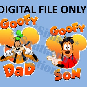 Goofy Father Son Matching Design PNG FILE ONLY Instant Download - Etsy