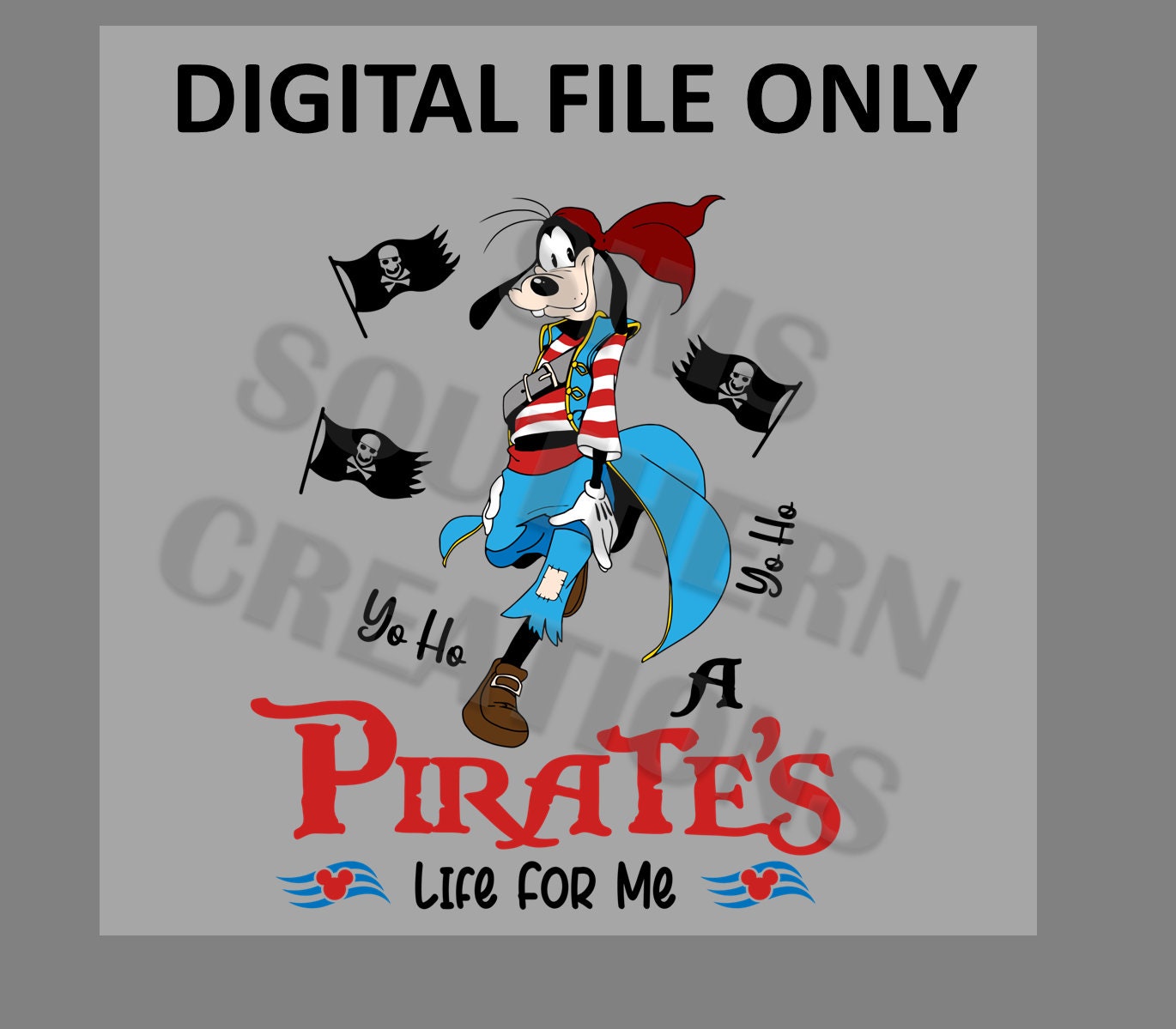 Goofy It's a Pirates Life PNGSVGDXF File Only Instant - Etsy