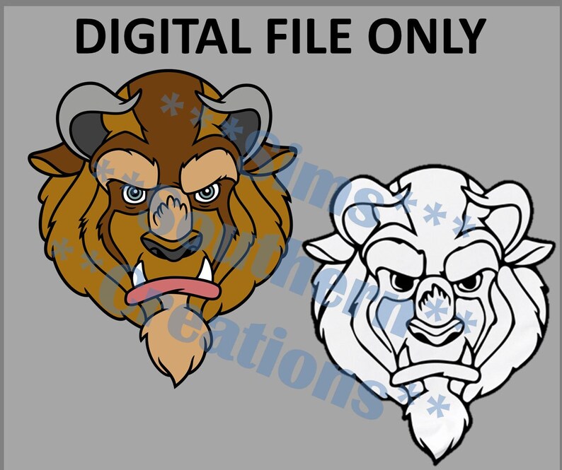 The Beast Design PNG,SVG,DXF File Only Instant Download - Etsy