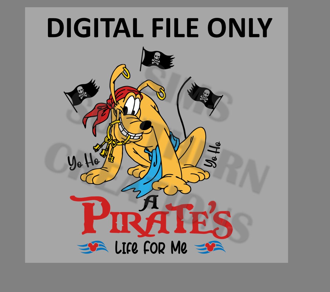Pluto, It's a Pirates Life - PNG,SVG,DXF File Only Instant Download - Etsy