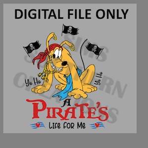 Pluto, It's a Pirates Life - PNG,SVG,DXF File Only Instant Download - Etsy