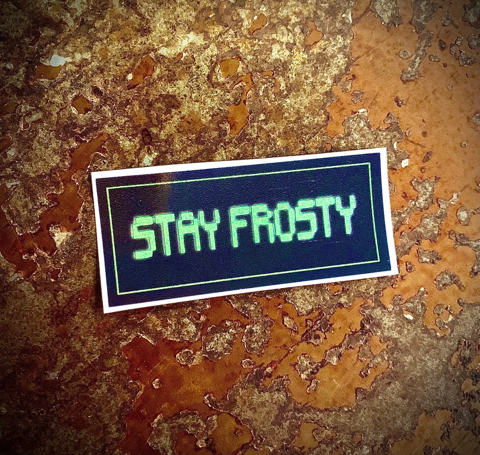 Alien stay Frosty Vinyl Sticker Slap Decal Sci-fi Horror Colourful ...