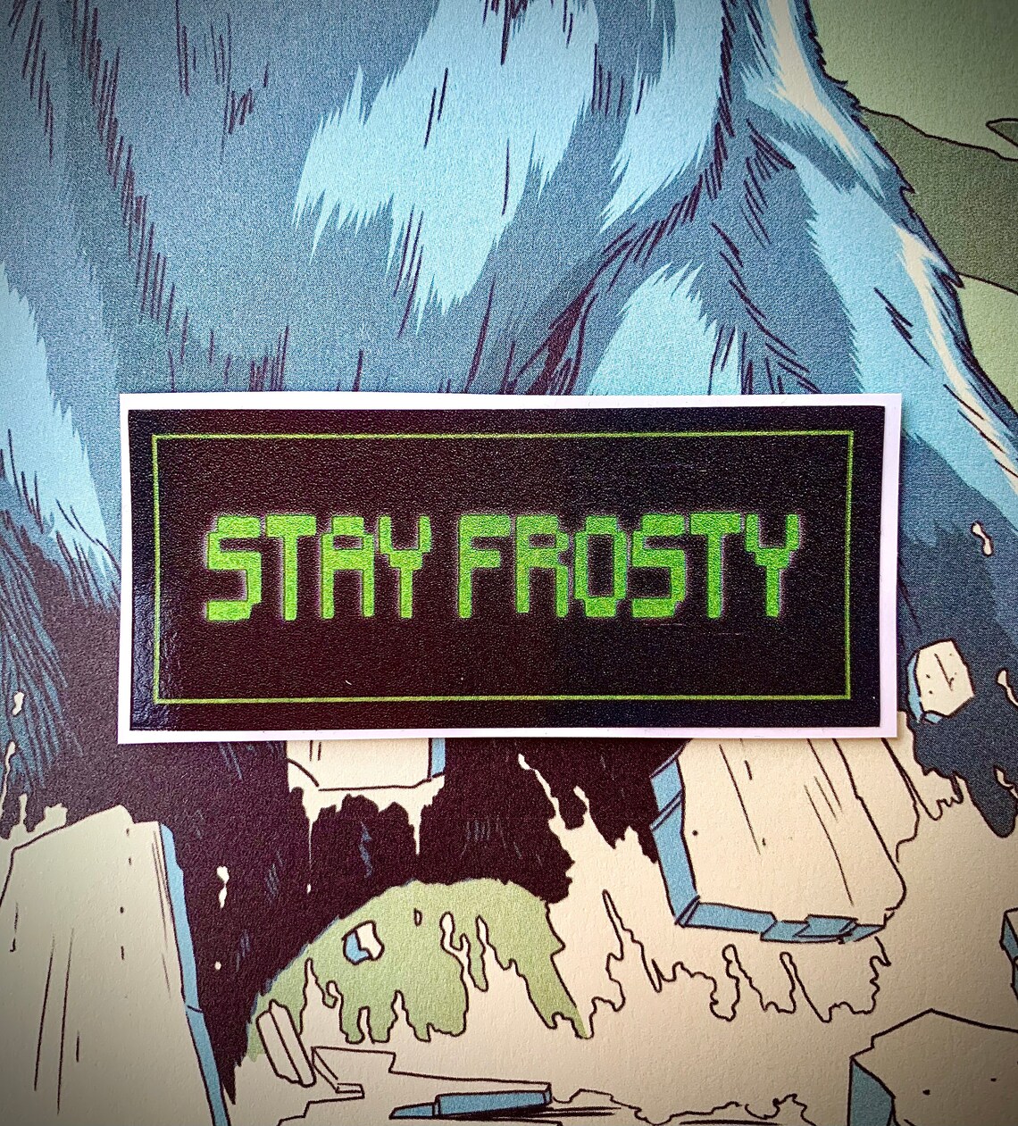 Alien stay Frosty Vinyl Sticker Slap Decal Sci-fi Horror Colourful ...