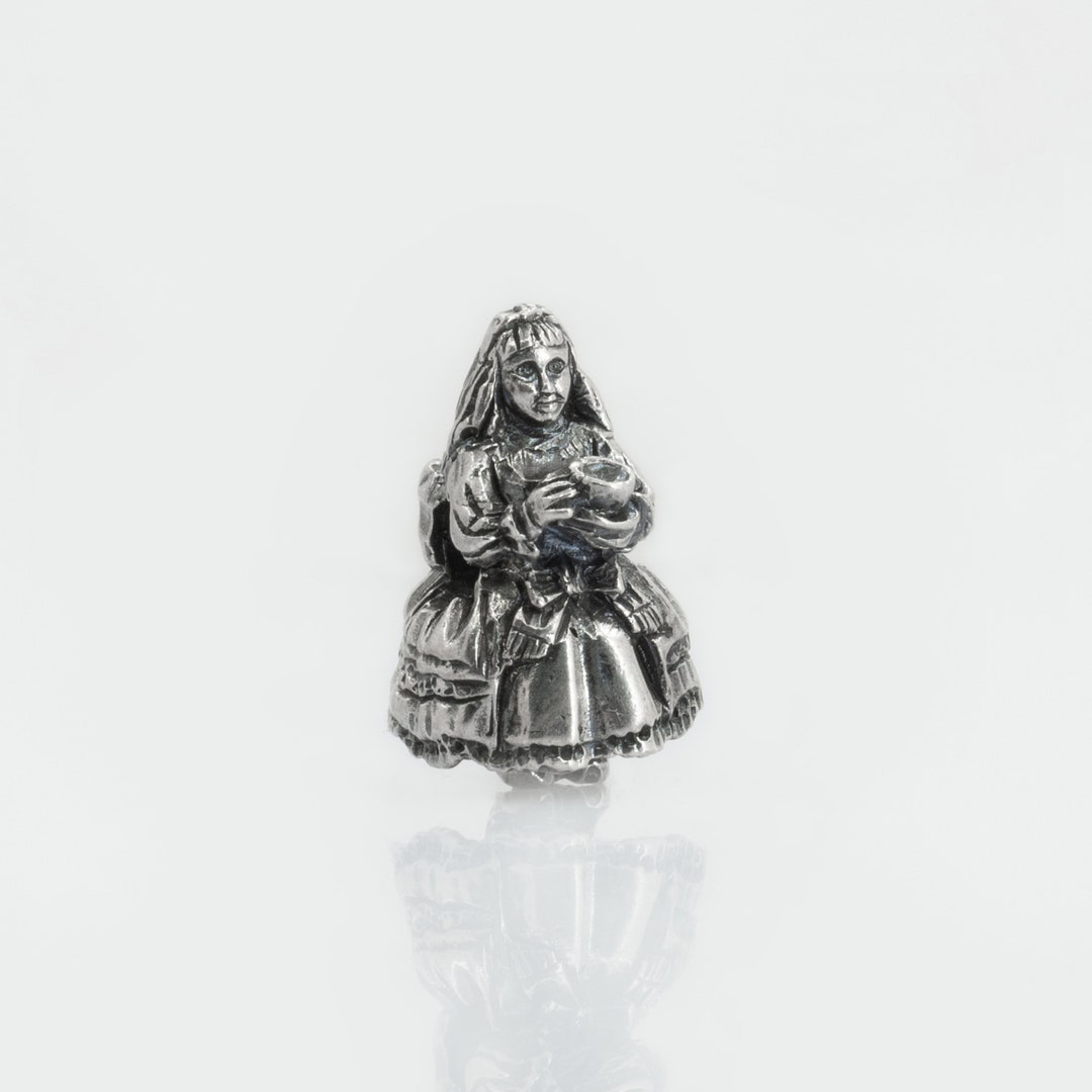 Handmade Sterling Silver Alice in Wonderland Bead - Etsy