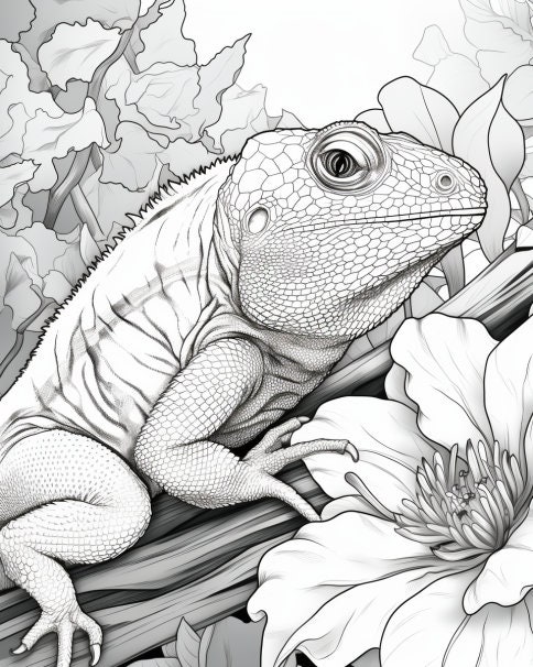 Lizard Coloring Pages Coloring Pages for Adults Coloring Pages for Kids ...