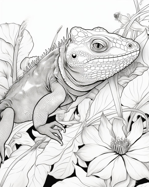 Lizard Coloring Pages Coloring Pages for Adults Coloring Pages for Kids ...